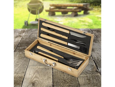 Personalised Executive Bamboo Braai Set – Adore Gifts