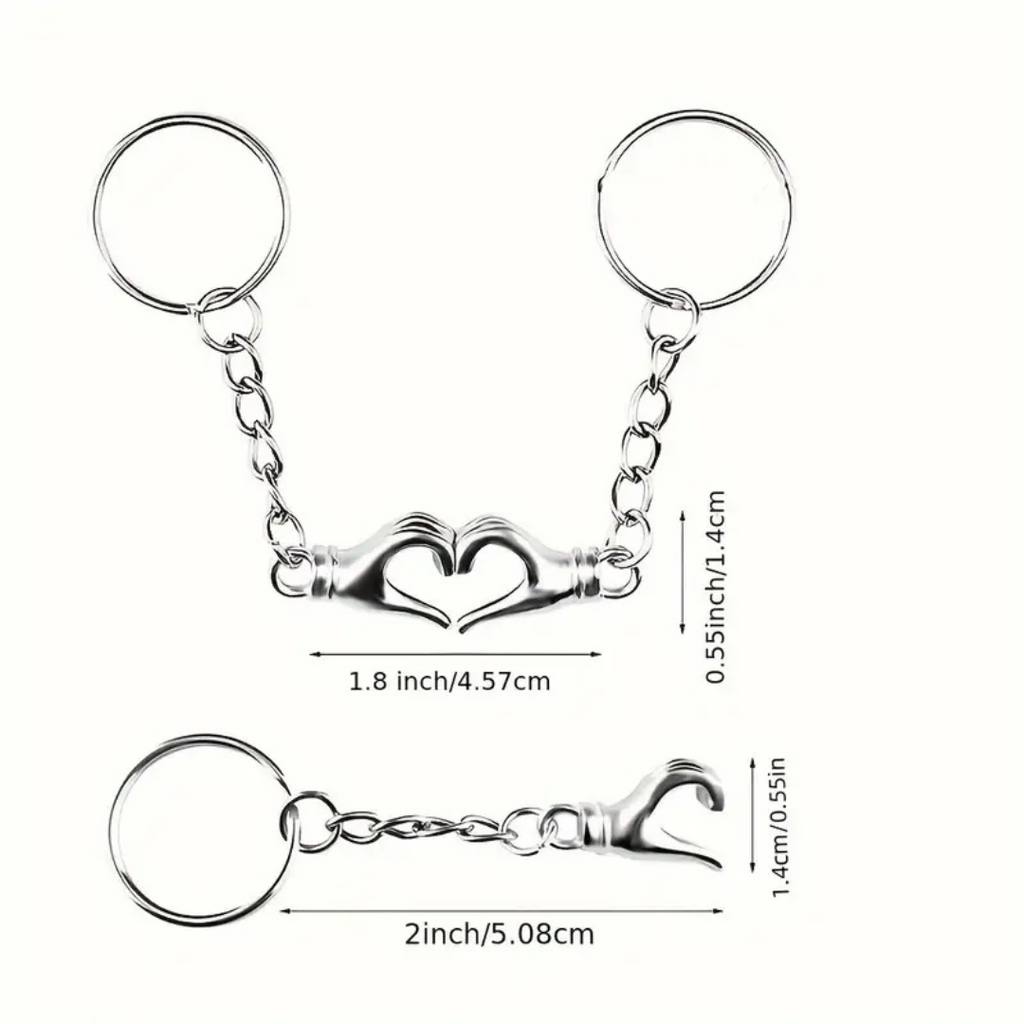 Magnetic Heart Palm-shaped Couple Keychain set – Adore Gifts